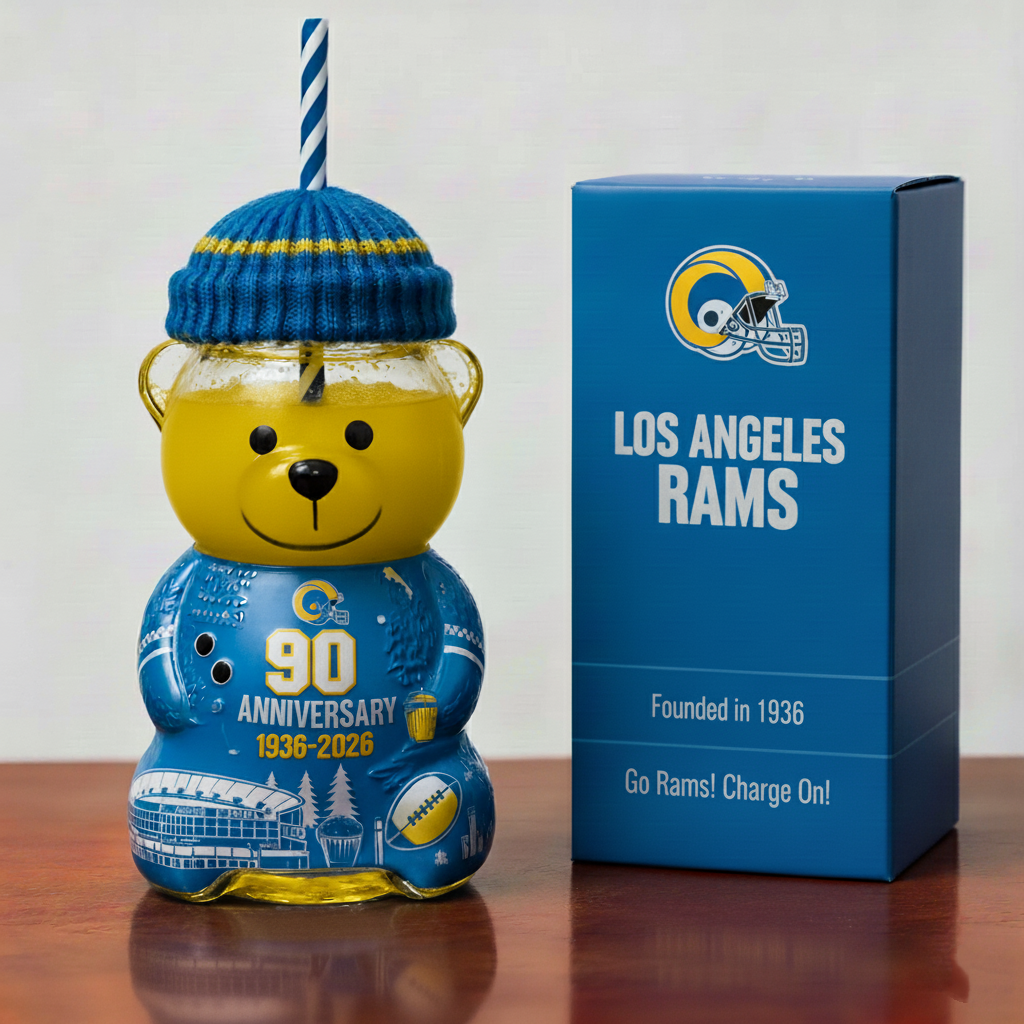 Los Angeles Rams 90th Anniversary Collectible Bear Bottle (1936–2026 ...